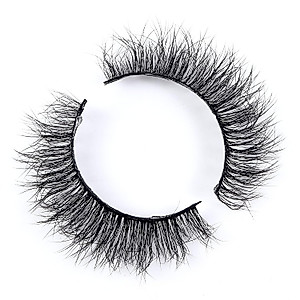 Wleec Beauty Short Fluffy Lashes, Wispy Lashes Natural Look, 10mm False Eyelashes (7 Pairs, Black, FM14)