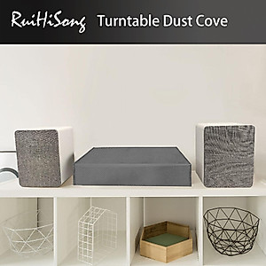 Turntable Dust Cover,Record Player Turntable Cover,Suitable for Most Models of Record Player Turntables SL-Q300/SL-B250 /SL-B260 /SL-BD20 /SL-BD27 /SL-BD35 /SLD-20 /SL-PC11(Gray)