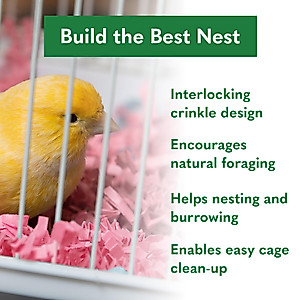 ECO BEDDING 99% Dust Free Paper Bedding for Small Pets and Birds, Pink, 30 L