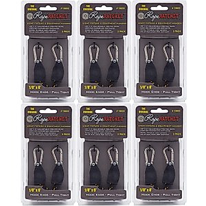 Rope Ratchet 1/8 Ratchet 12 PAK with Spring Clips (6 Pair)… Black