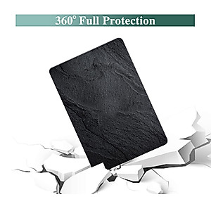 Funut Compatible with MacBook Air 13 inch Case 2021 2020 2019 2018 Release M1 A2337/A2179/A1932, MacBook Air 2020 Case, Plastic Hard Shell Case & Keyboard Cover for Mac Air 13.3 inch, Black Marble