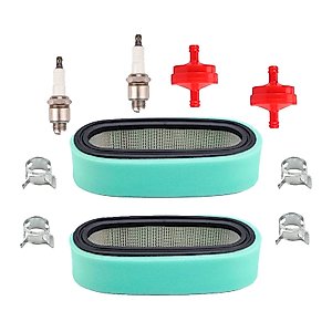 Jinerdony Air Filter with Spark Plug kit compatible with Briggs Stratton 394019S 394019 Air Filter 272490S 272490 271271 Pre Filter 398825 4136 5052H 5052 5052K