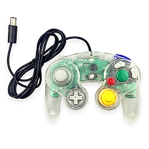 Reiso 2 Packs NGC Controllers Classic Wired Controller for Wii Gamecube (Light Orange and Green)