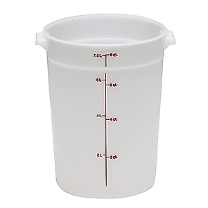 Cambro RFS8148 White Poly Round 8 Qt Storage Container