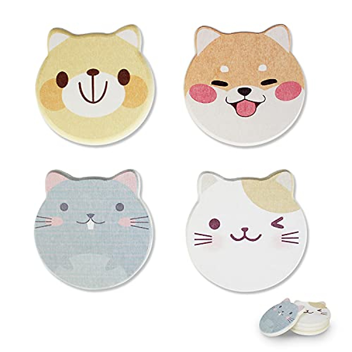 Coasters Set for Drinks Drink Coasters Diatom Ooze Cups Coaster Cute Home Table Coaster 4pcs