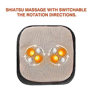 Snailax 2-in-1 Shiatsu Foot and Back Massager with Heat - Kneading Feet Massager Machine with Heating Pad, Back Massage Cushion or Foot Warmer,Massagers for Back,Leg,Foot Relief
