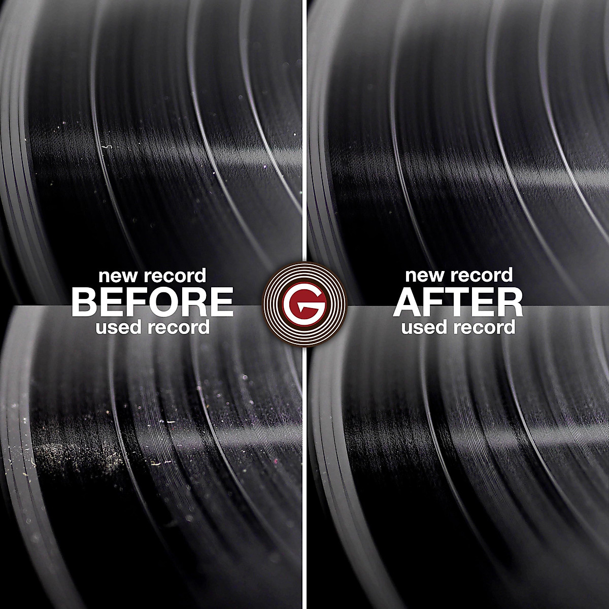 GrooveWasher Record & Stylus Care System – Record Cleaning Fluid & Large Scratch-Free Cleaning Pad with Delicate Stylus Brush & Cleaning Solution + Bonus Label Mask, Protect & Preserve Vinyl Records