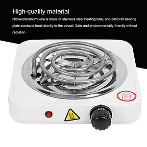 1000W Electric Burner, Electric Heater Stove, Stainless Steel Burner, Electric Stove, Portable for Home Dormitory Cooking Boiling Water