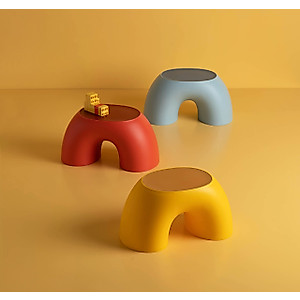LAN ZHANG GUI Kid Stool Children's Stool Rainbow Stool Foot Stool is Suitable for Living Room bedrooms, Study, Kitchen and Bathroom, etc. (Pink)