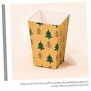 Food Containers 24pcs Popcorn Boxes fried chicken container food grade french fries packing box Popcorn Paper snack Disposable Christmas popcorn container Assorted French Fries