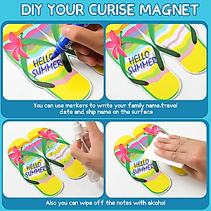 Buryeah 16 Pcs Large Summer Magnets Tropical Beach Car Magnets Set 10 Beach Magnetic Refrigerator Decoration Cruise Door Magnets Tropical Palm Tree Magnetic with 6 Paint Pens