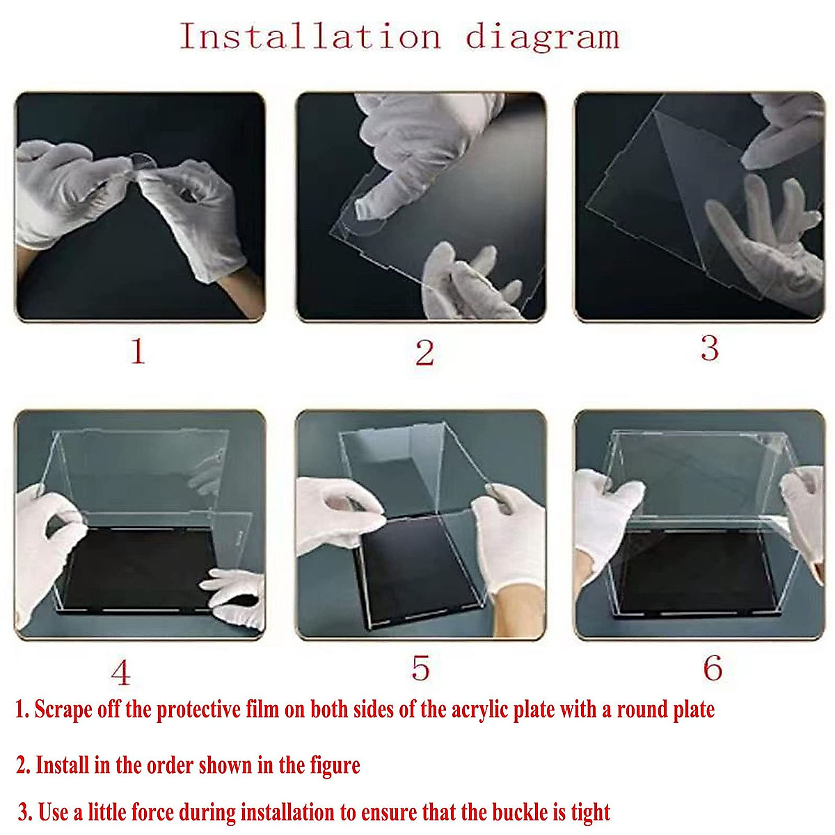 Openable Clear Acrylic Display Case Box ，Versatile Collectibles Display Dustproof Showcase with Thickening Base，for Display Action Figures Home Storage Organizing Toys (16x8x10 inch/40x20x25cm)