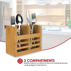 Home Basics CH44543 Bamboo Utensil Holder, Natural