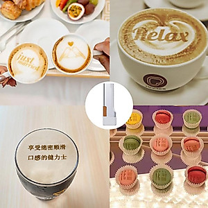 ZXSYYDS Protable Food Printer,Printer Pen & Edible Inkjet Printer,Mini Food Printer, WiFi Printing Machine Cake Coffee Desserts DIY Decoration Maker,Brown