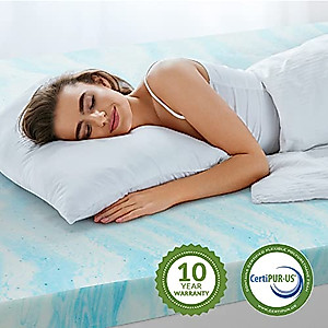 Airdown Mattress Topper, 3 Inch Gel Infused Memory Foam Mattress Topper, Full