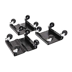 3 Pcs Snowmobile Dolly Set Anti-Slip Snow Mobile Moving Rollers Dollies Movers with Caster Wheels 1500 LBS, Black