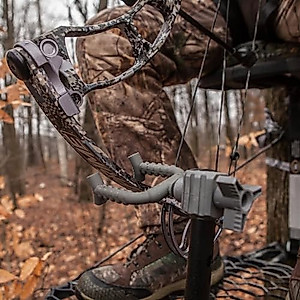 HAWK Limb Grip Hunting Treestands Portable Easy-To-Install Secure Bow Holder with 360-Degree Rotating Silent-Grip Limb Fork Weight Rating 8.5 Lbs