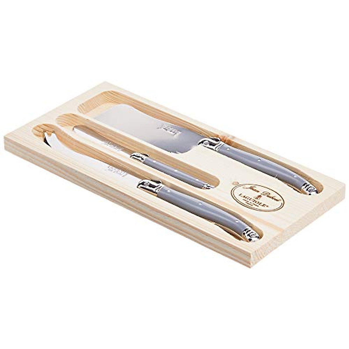 Jean Dubost 3 Piece Cheese Set, Gray