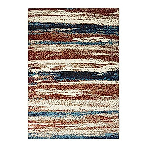 LUXE WEAVERS Lagos Collection 7501 Passion 9x12 Abstract Area Rug