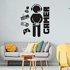 Game Decals for Boys Room, Creative Game Wall Sticker for Kids Room Boys Bedroom Playroom Wall Decor (Game Decal D)