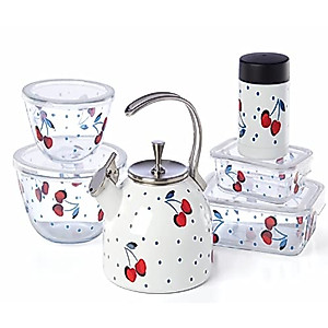 Kate Spade 890833 Vintage Cherry Dot 4-Piece Rectangular Storage Set