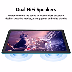 HEEPDD Smartphone Tablet Front 800W Rear 2000W Fast Charging IPS HD Touch Screen 100-240V Offline GPS Compatible 10.1 Inch Smartphone Tablet Home Use (US Plug)