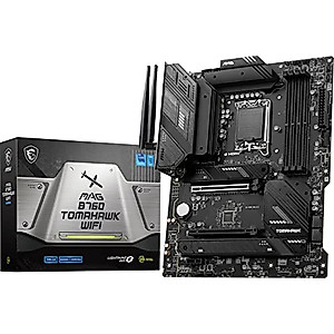 MSI MAG B760 Tomahawk WiFi Gaming Motherboard (Supports 12th/13th Gen Intel Processors, LGA 1700, DDR5, PCIe 5.0, M.2, 2.5Gbps LAN, USB 3.2 Gen2, Wi-Fi 6E, ATX)
