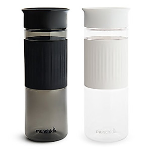 Munchkin® Miracle® 360 Cup Parent Pack, 24 Ounce Spill Proof Sippy Cups, Black and White, 2 Pack – Great for Toddlers, Big Kids or Adults