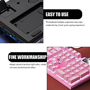 SOLUSTRE 104 Hardware Ultra Compact Keyboard Mechanical Electronic RGB Keyboard Private Model Computer Wired Keyboard USB Wired Keyboard Wired k500 Accessories Mechanical Feel Shine abs