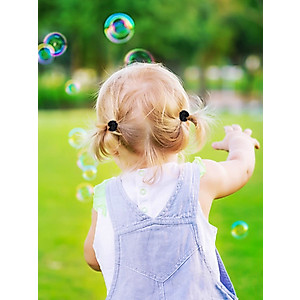 Pack of 10 Small Velvet Scrunchies for Women Hair Accessories, Mini Thin Elastic Hair Ties (Black)