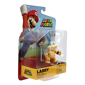 Super Mario Action Figure 4 Inch Larry Koopa Collectible Toy with Wand Accessory