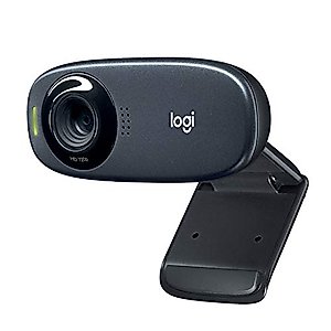 Logitech C310 HD Webcam, 720p/30fps, Widescreen HD Video Calling, HD Light Correction, Noise-Reducing Mic, For Skype, FaceTime, Hangouts, WebEx, PC/Mac/Laptop/Macbook/Tablet - Black