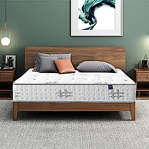 Twin Mattress,10 Inch Hybrid Mattress in a Box,Gel Memory Foam Twin Size Mattress,Individually Wrapped Pocket Coils Innerspring Mattress for Motion Isolation,Medium Firm (Twin)