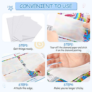 Patelai Diamond Painting Release Paper 16 x 12 cm and 15 x 10 cm Diamond Art Paper Covering Double-Sided Non-Stick Replacement Cover Sheets Painting Accessories and Tool for Adult Kid(50 Pieces)