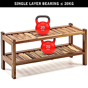 Bambu Masster Shoe Rack,100% Natural Acaia Wood Shoe Rack,Entryway Shoe Rack,Stackable,Small Shoe Rack,Shoes Rack,Shoe Stand Free Standing Shoe Racks.