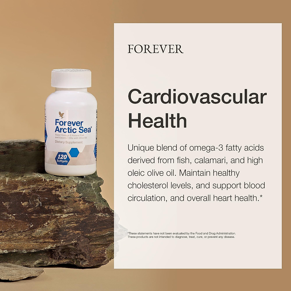 Forever Living - Arctic Sea Omega-3 - Supplement, EPA and DHA Fatty Acid Blend, Supports Heart, Brain, and Eye Health, Gluten-Free, 120 Softgels