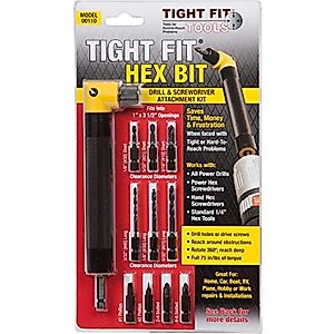 FATHER'S DAY SPECIAL Tool Gift For Men Right Angle Drill & Screwdriver Attachment Gift Tool Kit Tight Fit Hex Bit 90 Degree Angle Adapter Power Drill Accessory Driver Extension 00110