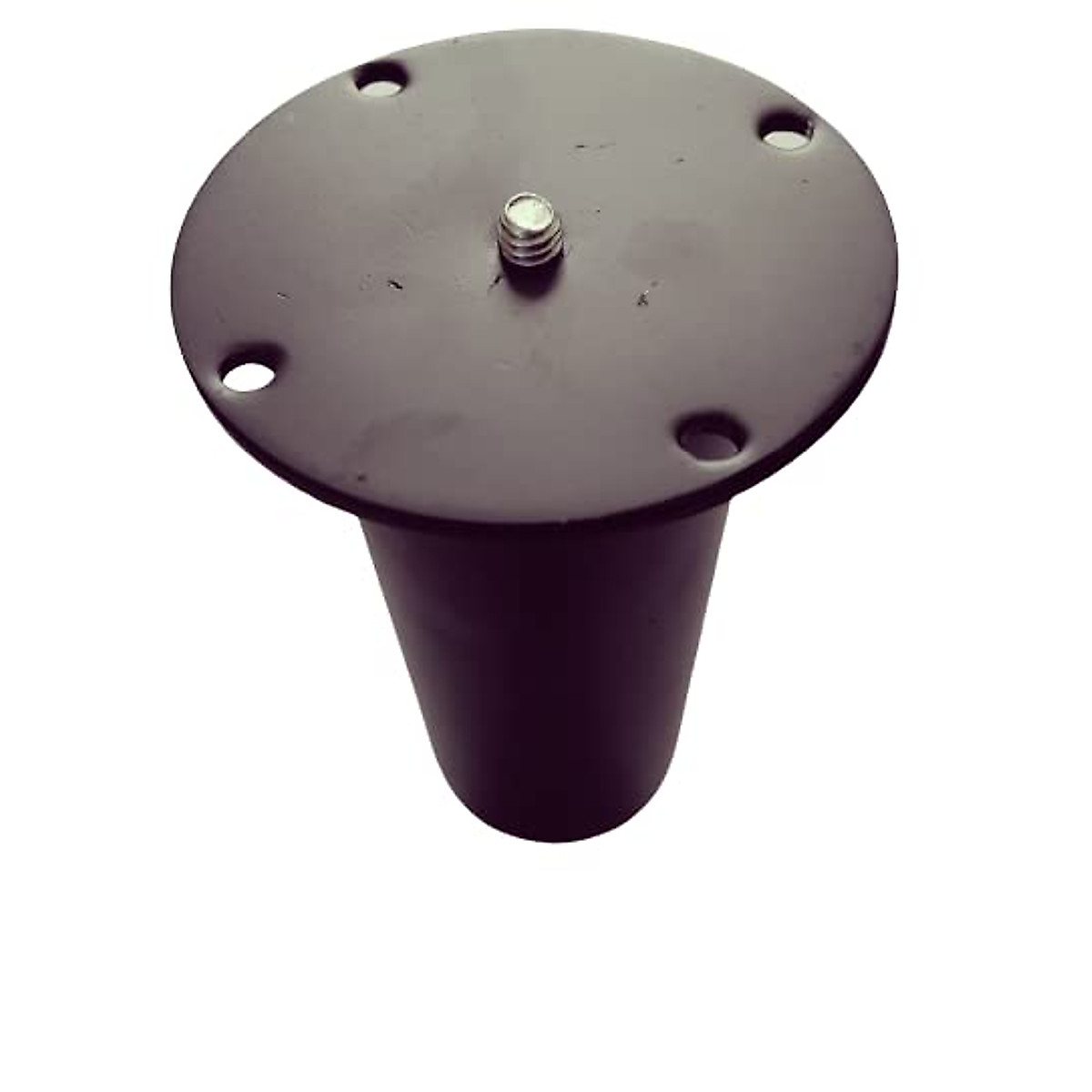 Radiant 53 Furniture Legs 4 Inch, 4 Pieces, Strong and Stylish Stainless Steel(Color Black) with Hard Plastic Base