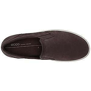 ECCO Women's Soft Classic Slip On Sneaker, Shale Nubuck, 8-8.5