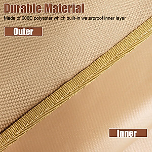 BJADE'S Window AC Cover Compatible with Midea U-Shaped Window Air Conditioner Unit,Heavy-Duty,Waterproof 600D Polyester Outdoor AC Covers,Dustproof & Windproof Outside Window AC Protection Cover