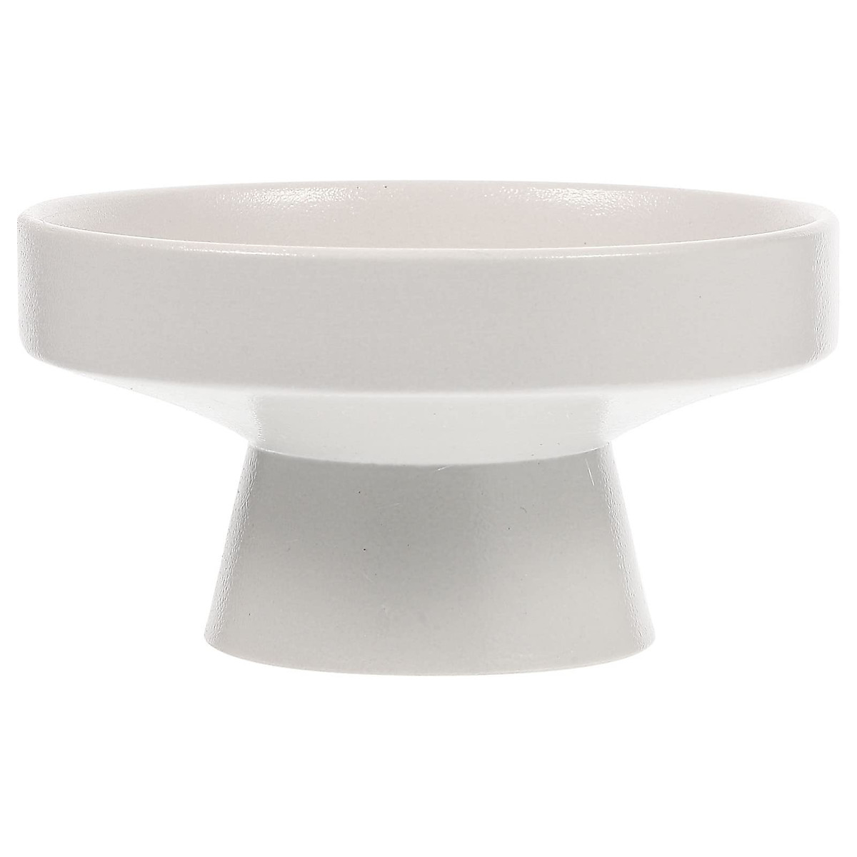 BESTonZON Footed Bowl Ceramic Pedestals Fruit Bowl Decorative Fruit Dish Holder Dessert Display Tray Cupcake Stand Snack Serving Platter Appetizer Plate for Centerpiece Table White