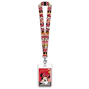 Disney 85928 Minnie Mouse Red Lanyard Novelty and Amusement Toys, Multi-Colored, 3"