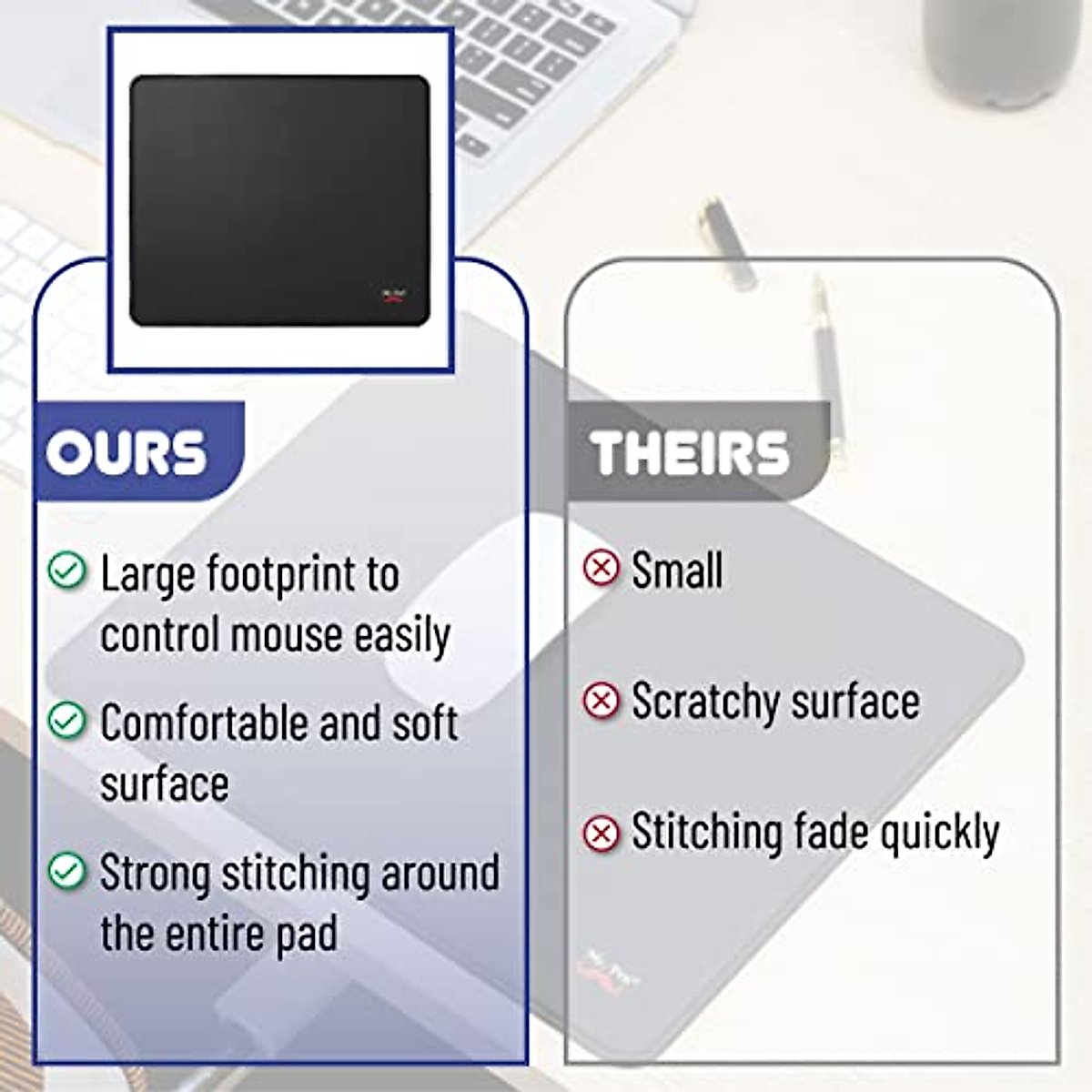 Mr. Pen- Mouse Pad, 12.5"x10.5", 2 Pack, Mouse Pads for Wireless Mouse, Mouse Pad Gaming, Computer Mouse Pad, Mouse Pad for Laptop, Gamer Mouse Pad, Pad Mouse, Mouse Pad for Gaming, Laptop Mouse Pad
