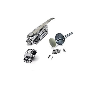Re Fridge Kason 0056 Polished Chrome Handle KIT with 3/4" to 1 1/2" Offset Strike, 6" Inside Release, and Hardware KIT