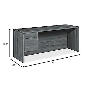 HON 10500 Series Left-Pedestal Credenza, Sterling Ash