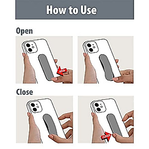 Momostick Flatstick, Cell Phone Finger Grip Strap Holder for Hand, Cell Phone Stand, New Slim Finger Loop Selfie Grip Compatible with Most Smartphones - Matte Navy