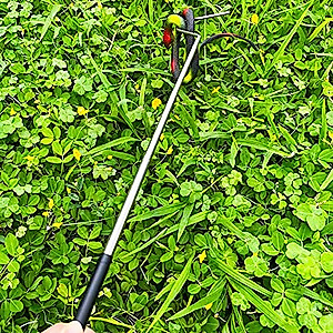 DQITJ 2 Pack Portable Mini Snake Hook, Collapsible Stainless Steel Snake Tongs, Retractable Snake Catching Tool (26 inch, Silver and Black)