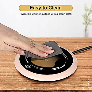 Coffee Mug Warmer Cup Warmer: Electric Canlde Warmer Plate Smart Mug Warmer for Desk Auto Shut Off Beverage Warmer Constant Temperature Home Office Use for Milk Tea Cocoa Hot Chocolate Water