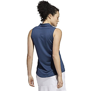 adidas Women's Standard Sleeveless Polo Shirt, Crew Navy, Small
