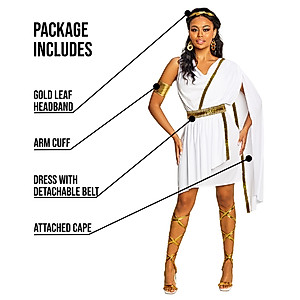 Morph Greek Goddess Costume Women - Womens Toga Costume, Greek Toga Costume Woman, Goddess Halloween Costumes for Women, Medium